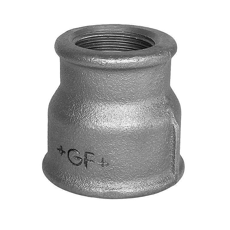 Sort gevind form muffe M/M 1/2 - 3/8''